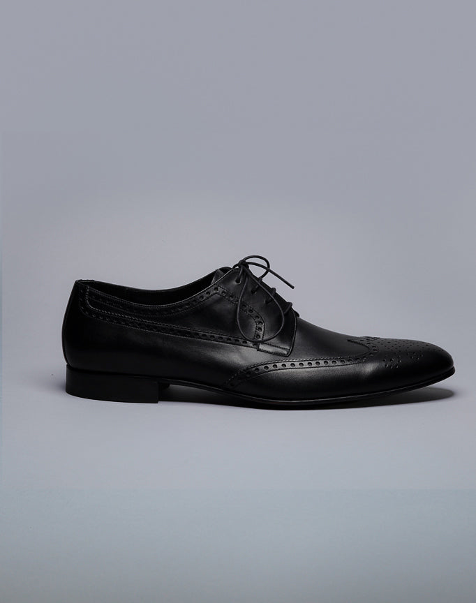 De marchi Classic Leather Brogues in black – Vivace The Art of Dressing